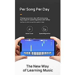 Jooleer Smart Kalimba with APP Tuning Hammer Thumb Piano 17 Keys Portable Finger Easy-to-Learn Musical Instrument Beginner Kids Adult Christmas Gift (Claret Red)