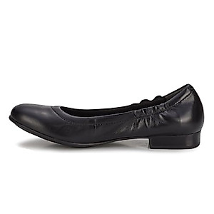 Ros Hommerson Women's TESS Comfortable Cushioned Flat Black Leather 13 US Medium (B)