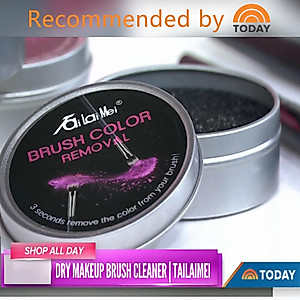 TailaiMei 2 Pack Color Removal Cleaner Sponge, Quickly & Easily Clean Makeup Brushes Powder Without Water or Chemical Solutions Eliminating Drying Time - Switch Eyeshadow Colored Immediately