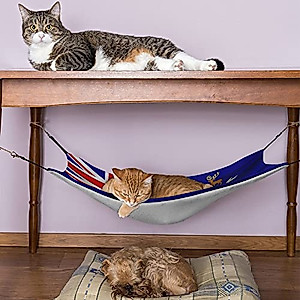 Flag Bluered Pet Hammock Bed Guinea Pig Cage Hammock Small Animal Hanging Bed for Ferret, Chinchilla, Puppy and Other Small Animals