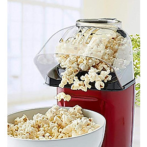 J-JATI Air Pop Popcorn Maker, Makes 12 Cups of Popcorn, Includes Measuring Cup and Removable Lid, Dishwasher-Safe popcorn popper air popcorn maker hot air popcorn maker Popcorn Machine Maker