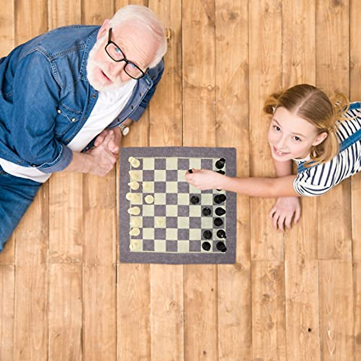 Ipetboom Travel Kit Suit Portable Chess Checkers Set 2 in 1 Travel Board Games for and Adults Folding Roll up Chess Game Sets Checker Pieces with Storage Bag A Star Realms Star Realms Doomlings