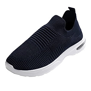 Women's Sandals Walking Shoes for Women Wide Width Light Weight Womens Walking Tennis Shoes Slip On Light Weight Mesh Platform Air Sneakers vhjh06 Blue