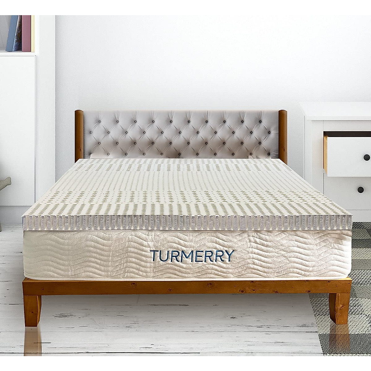 3" Real Extra Firm Green Natural Organic Latex Mattress Topper Twin Size - High Density Extra Firm - GOLS Certified Latex Foam Bed Pad for Back Pain Relief Support for Heavy People