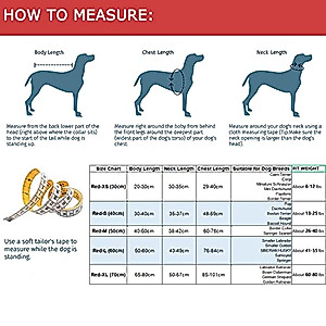 H.S.C PET Red Dogs Waterproof Soft-Shell Warm Cotton Jacket Fleece Inside Cold Weather Coats for Doggy & Puppy Velcro Easy Dressing & Undressing