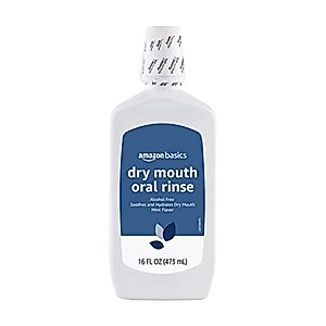 Amazon Basics Dry Mouth Oral Rinse, Alcohol Free, Mint, 16 Fluid Ounces, 1-Pack (Previously Solimo)