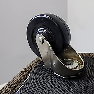 Shepherd Hardware 9344 2-Inch Threaded Stem Casters, 5/16-Inch Stem Diameter, 80-lb Load Capacity, (Pack of 2) , Black