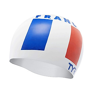 TYR France Silicone Adult Fit, White