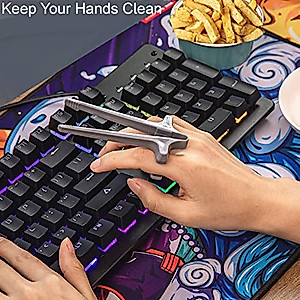 4pcs Gamer Finger Chopsticks, Snack Clips, Gaming Finger Sleeves, Game Controllers, Gaming Accessories, Mobile Phone Accessories, Finger Pliers, Gaming Gifts（Multi-color ） (3.7inch), Multicolor