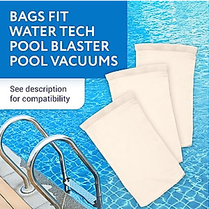 IMPRESA Products 10-Pack Micro Filter Bags Fits Water Tech Pool Blaster Pool Vacuum Cleaners…