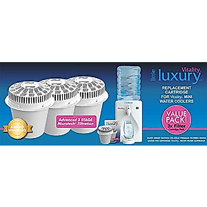Little Luxury Vitality, Replacement Filters for Water Coolers and Non Cooling Dispensers, 3-Pack
