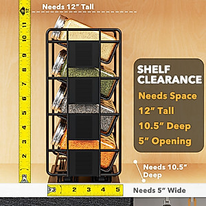 SpaceAid Pull Out Spice Rack Organizer for Cabinet, 2 Drawers 2-Tier, Pull Out Spice Rack Organizer with 20 Jars