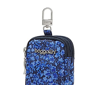 Baggallini Womens On The Go Mini Pouch, Ink Hydrangea