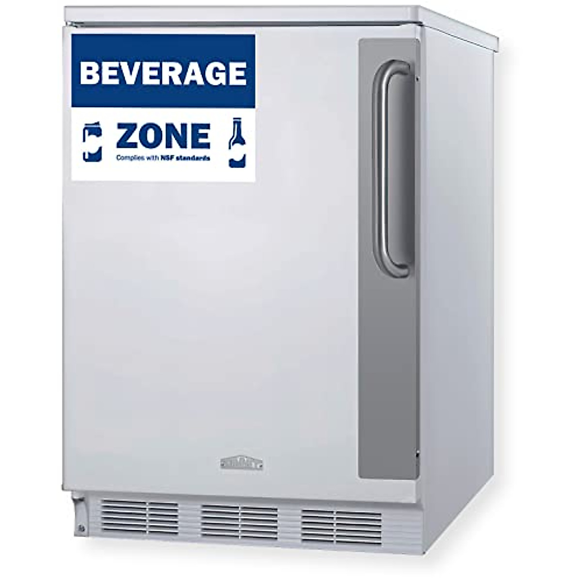 Summit Appliance FF6W7BZLHD Commercial 24" Wide All-Refrigerator; For use in Bars, Restaurants, and Other Commercial Environments; 5.5 cu.ft Capacity; Automatic Defrost; Left Hand Door Swing