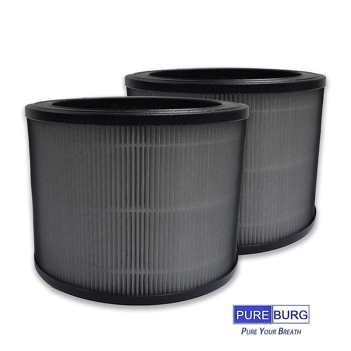 PUREBURG A231 A230 True HEPA Replacement Filters Compatible with Winix A230 A231 PlasmaWave Air Purifiers, Filter O, 1712-0100-00, H13 3-Stage Filtration Activated Carbon Air Clean Dust VOCs,2-Pack