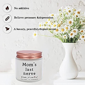 Mother's Day Gift -Funny Gifts Candles for Mom,Happy Birthday Candles for Mom, Mom’s Last Nerve -Scented Lavender Candle