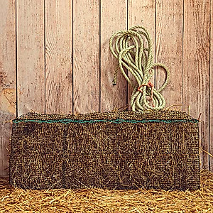 2 Pcs Square Bale Hay Net 5 mm Thick 47 x 20 x 20 Inch Black Large Bale Net Slow Feed Hay Bags Horse Feeding Supplies for Horses Mules Goat Cattle Stalls Barn Feed Decor (Square, 47 x 20 x 20 Inch)