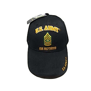 Flakita's Novelties Oficially Licensed US Army 1SG First Sergeant Retired Veteran Hat Ball Cap
