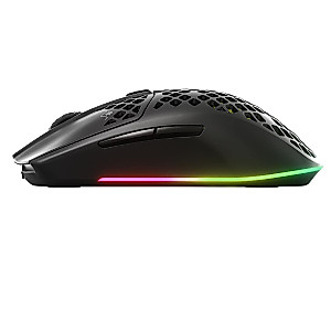 SteelSeries Aerox 3 Wireless - Super Light Gaming Mouse - 18,000 CPI TrueMove Air Optical Sensor - Ultra-lightweight Water Resistant Design - 200 Hour Battery Life