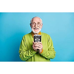 Old Lives Matter Tumbler - Funny Gifts for Men - Gag Gifts for Men, Adults - Funny Birthday Gifts for Men, Dad, Grandpa - Retirement Gifts for Men - Old Man Gifts - Cool Gifts for Dads (Black, 20 oz)