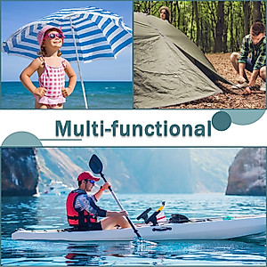 8 Pieces Double Pin Spring Button Clip Push Button Clip Tent Pole Push Button Spring Clips Stainless Steel Kayak Paddle Spring Snap Clips Tube Locking Pin Clips for Camping Replacement (6 mm)