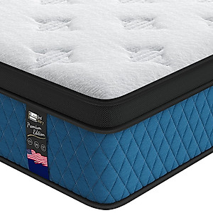 BedStory King Size Mattress - 14 Inch Hybrid King Mattress in a Box - Individual Pocket Springs for Motion Isolation, 76”x80”