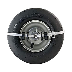 MARASTAR 20402-2pk 11x4.00-5 Smooth Universal Mower Tire Assembly 20402, Black