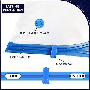 BAMCOO Vacuum Sealed Bags for Clothing with Electric Pump, 5 Pack Large 32"x 24" Vacuum Storage Bags for Travel Bedding Comforters Blankets Space Saver Vacuum Storage Bags