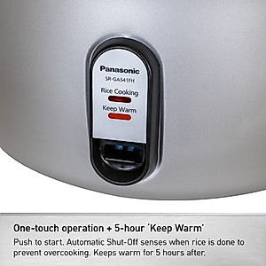 Panasonic Commercial Rice Cooker, Extra-Large Capacity 60-Cup (Cooked), 30-Cup (Uncooked) with One-Touch Operation and Durable Non-Stick Coated Pan - SR-GA541FH – Silver