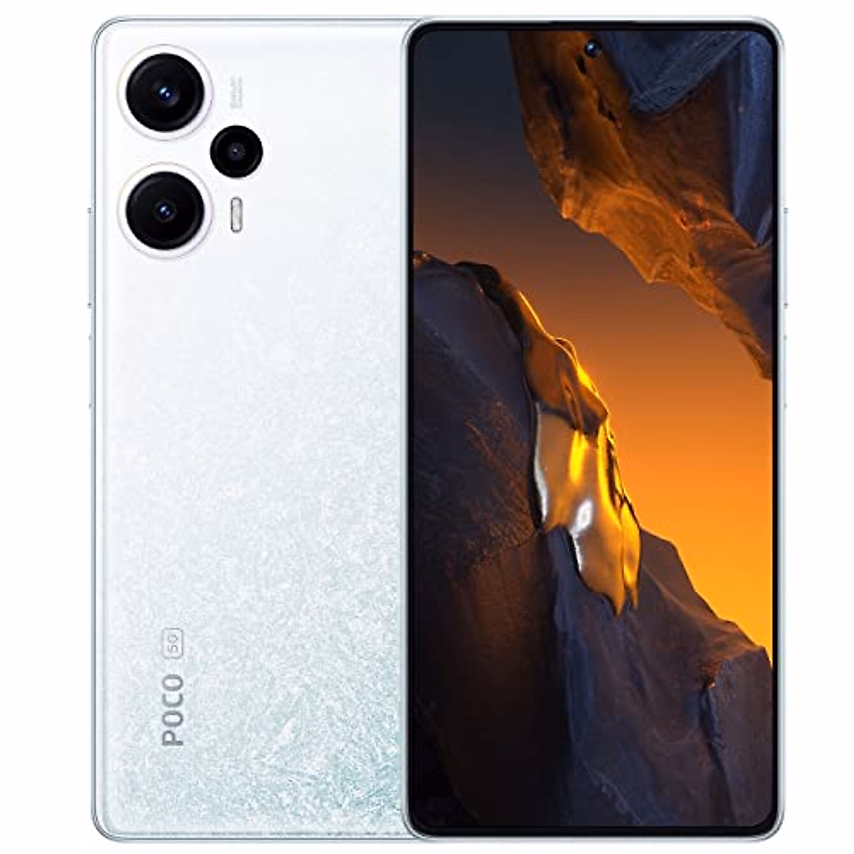 Xiaomi Poco F5 5G + 4G LTE 256GB + 12GB Global Version Unlocked 6.67" 120Hz 64Mp Triple Camera (Tmobile Mint Tello Metro USA Market) + (w/Fast Car 51W Charger Bundle) (White (Global))