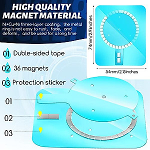 16 Pcs Magnetic Wireless Charger Car Universal Metal Rings Compatible with MagSafe Charger and 2 Pcs Wireless Charger Magnet Sticker Compatible with iPhone 13/12 Series