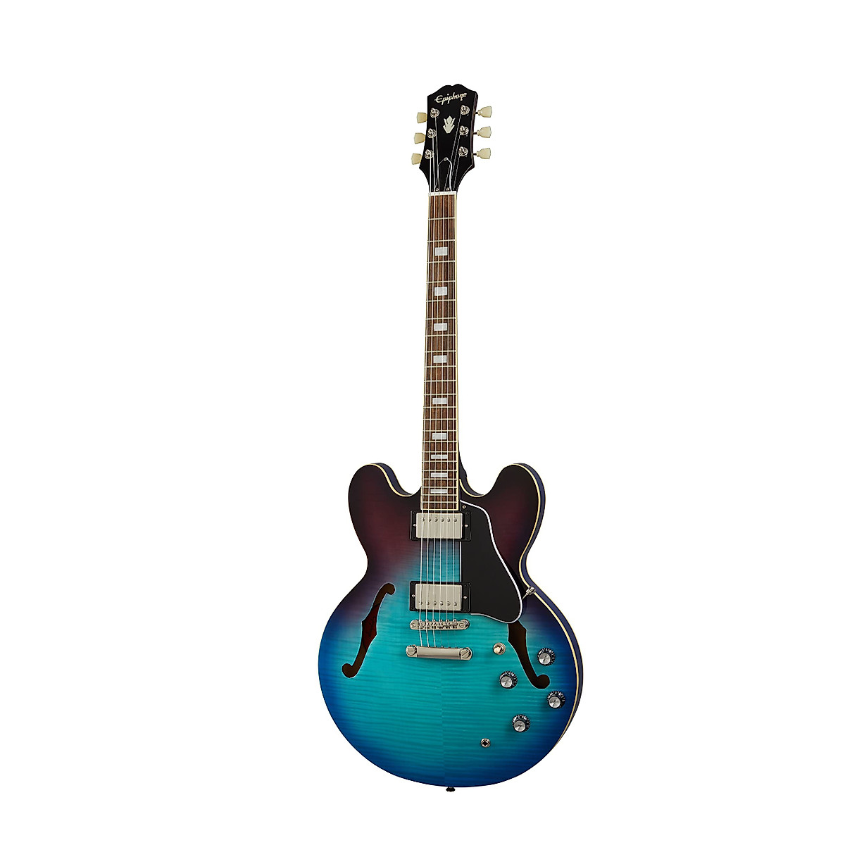 Epiphone ES335 Figured Top Semi Hollowbody, Blueberry Burst
