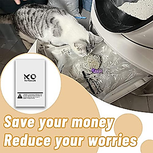 50 Pack Liner Bags for Litter Box Automated, Waste Drawer Liners Compatible with Litter Box Robot, 9-11 Gallons Jumbo Liners for Cat Litter Box