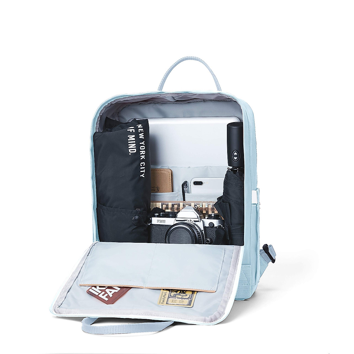 KALIDI Casual Backpack for Women,15 Inches Laptop Classic Backpack Camping Rucksack Travel Outdoor Daypack College School Bag (Light Blue)