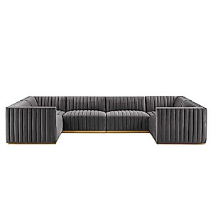 Modway Conjure Sectional, Gold Gray