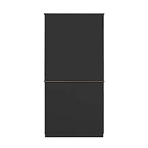 GOOD & GRACIOUS Kitchen Pantry Freestanding Hutch Storage Cabinet with Sliding Barn Door Black Paint Finish