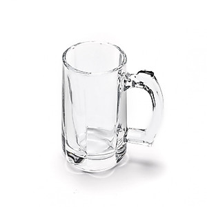 TUSAPAM Heavy Beer Mugs Set, 12.5oz Glass Mugs With Handle, Beer Glasses For Freezer, 370ml Beer Drinking Glasses, Traditional Stein For Bar, Alcohol, Beverages,Coffee, Teas, Set of 4