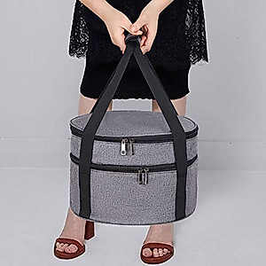 Double Decker Casserole Carrier for Hot or Cold Food,Pie Carrier,Casserole Carrier,Casserole Dish Carrying Case,Insulated Food Warmer Bag for Picnic