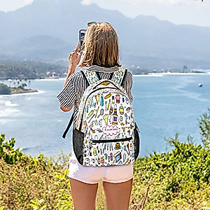 Cooking Tools Backpack for Men Women with Multiple Pockets Waterproof Laptop Backpack, Rolling Pin Teenager Bookbag Large Daily Backpack for Travel, Hiking, School