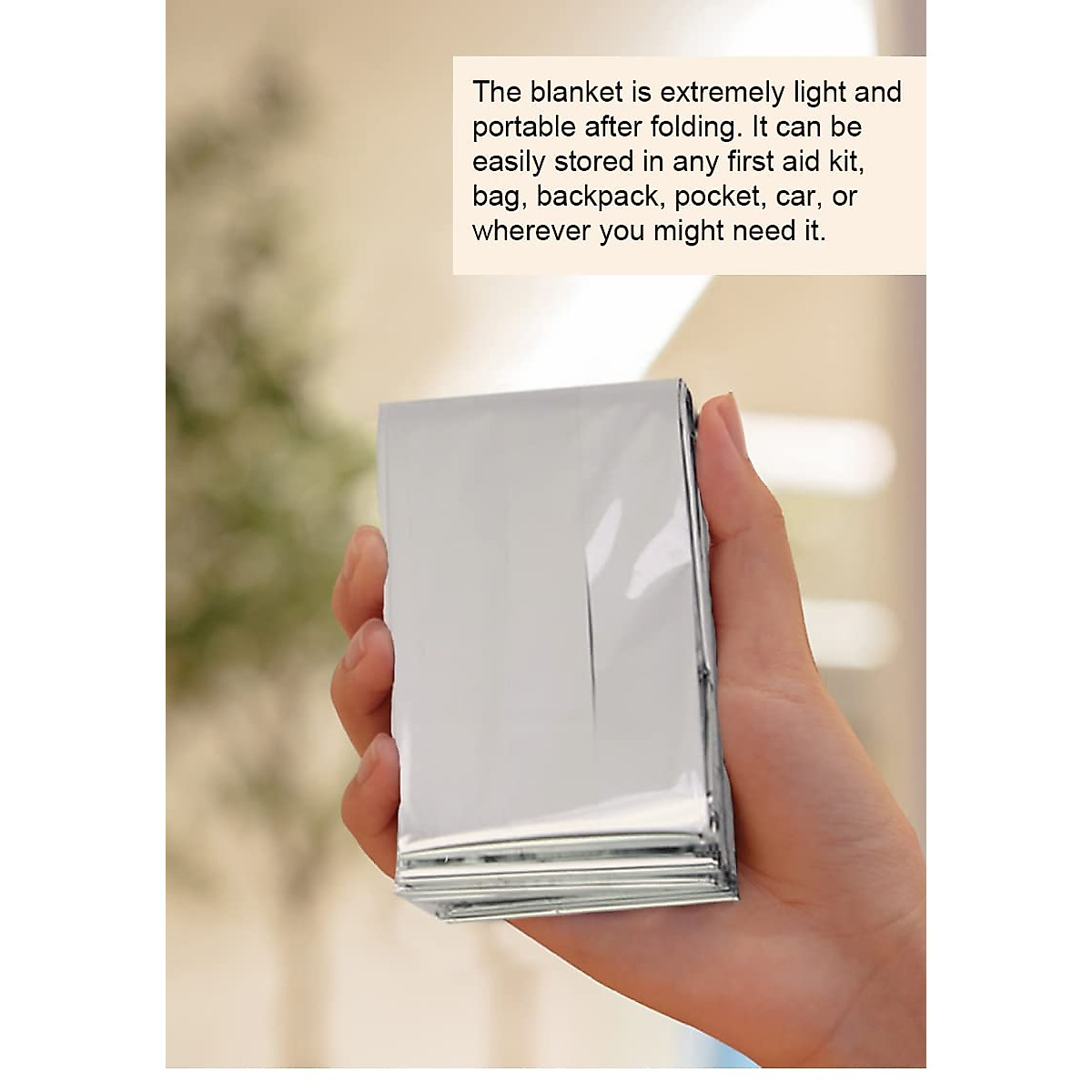 PERIEMALA Emergency Blankets for Survival Gear (Pack of 4), Camping Blanket, Emergency Blanket, Thermal Blanket, Mylar Space Blanket, Survival Blanket, First Aid Supplies, Outdoors