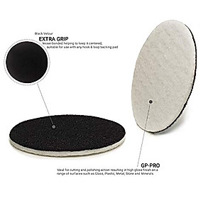 Glass Polish 11010 GP-PRO Felt Polishing Pads for Polishing Glass, Plastic, Metal, Marble - Ø 6 inch - Pack of 10