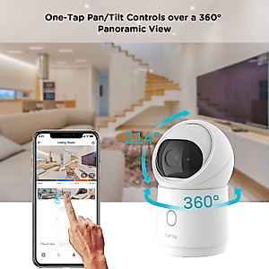 2K Pet Dog Monitor Camera with App, Kamia 4MP ProHD Indoor Security Camera, Panoramic Motion Tracking & Alert, Works with Alexa & Google Home, IR Night Vision, 2-Way Audio, Pan & Tilt, No Subscription