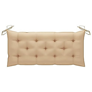 Tidyard Patio Queen Bench with Cushion, Acacia Wood Park Bench, Wooden Outdoor Bench Chair for Entryway Yard Porch Backyard Patio 53.1 x 21.7 x 37.4 Inches (W x D x H)