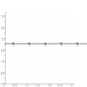 The Black Bow 1.3mm, Sterling Silver Beaded Cable Chain Necklace, 16 Inch