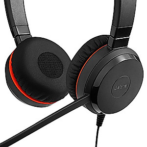 Jabra Evolve 30 II Wired Headset, Stereo, MS-Optimized – Telephone Headset with Superior Sound for Calls and Music – 3.5mm Jack/USB Connection – Pro Headset with All-Day Comfort