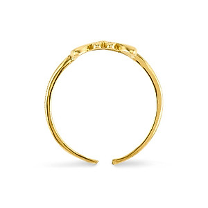 BillyTheTree Jewelry 14K Yellow Gold Cutout Wing Design Butterfly Toe Ring