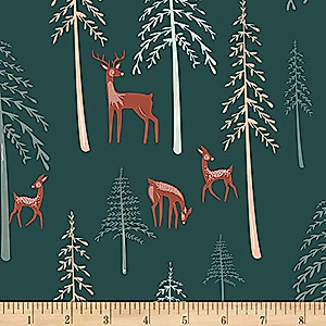 Art Gallery Fabrics Art Gallery Campsite Among The Pines Fabric, Dark Green