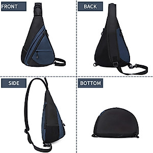 Lohol Lightweight Sling Bag Crossbody Shoulder Chest Bag Urben/Outdoor/Travel Daypack for Women & Men (M/Black)