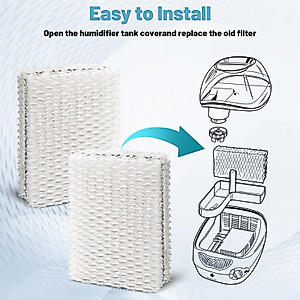 Alocs WF813 Humidifier Filter Replacement for Relion - RCM832 RCM832N ProCare PCWF813 PCWF-813 PCCM-832N PCCM-840 Equate EQWF813 EQ 2119-UL Cool Mist Humidifier Filters（6 Pack）