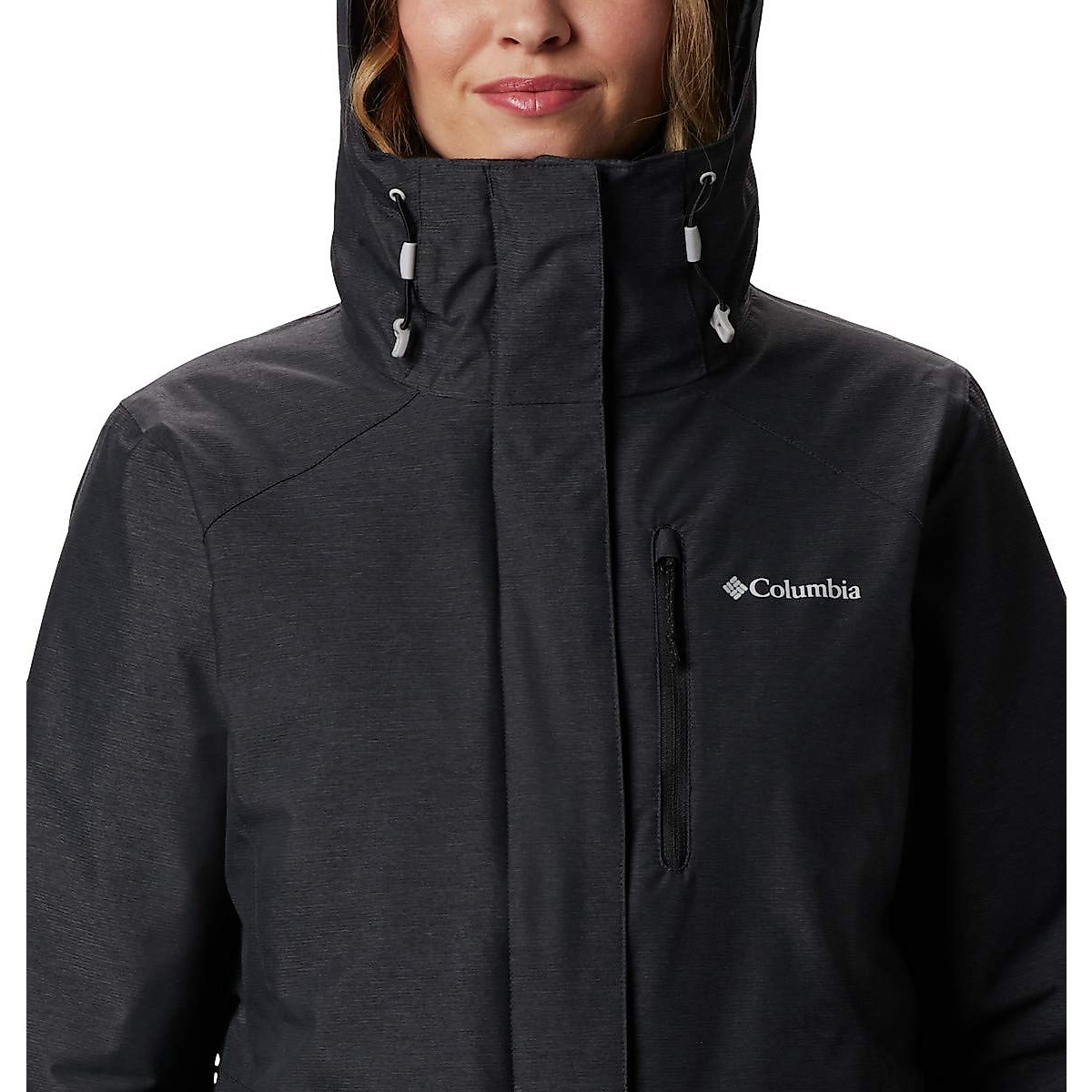 Columbia Women's Whirlibird Iv Interchange Jacket, Black Crossdye, Large